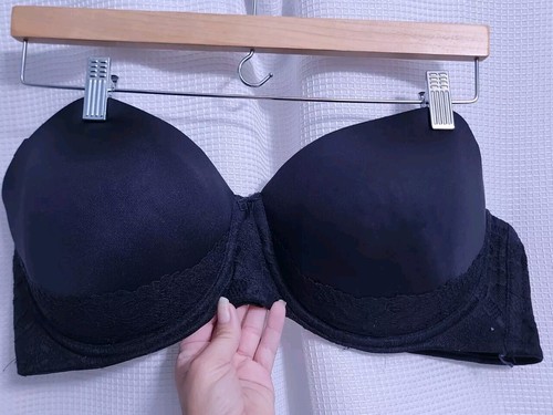 Torrid Curve 44D Strapless Underwire Boned Padded Black Bra | eBay