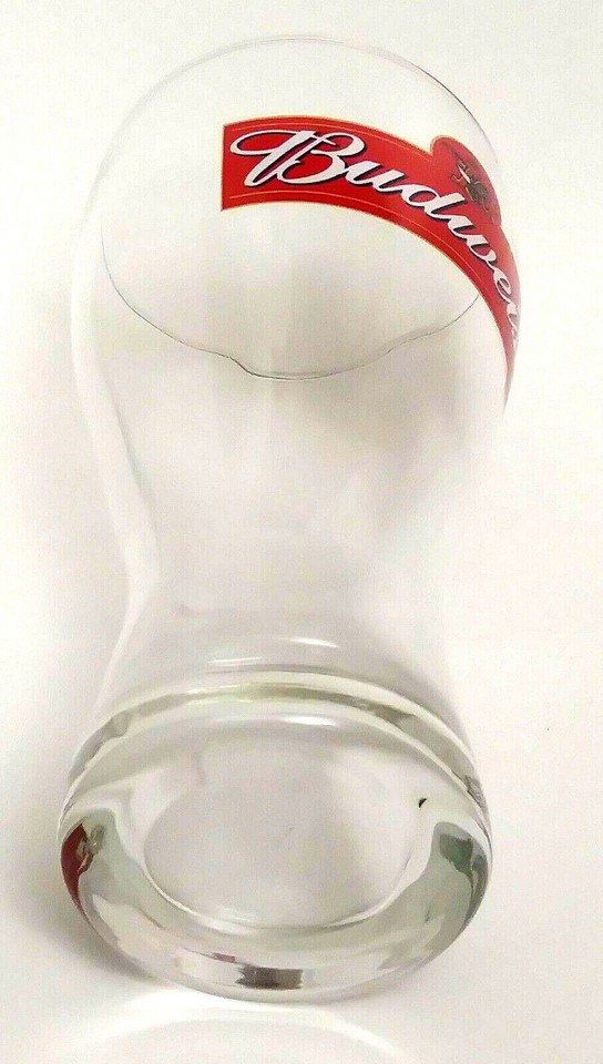 Budweiser Beer Glass Pint Large Tumbler 18 oz Clear with Red Logo | eBay
