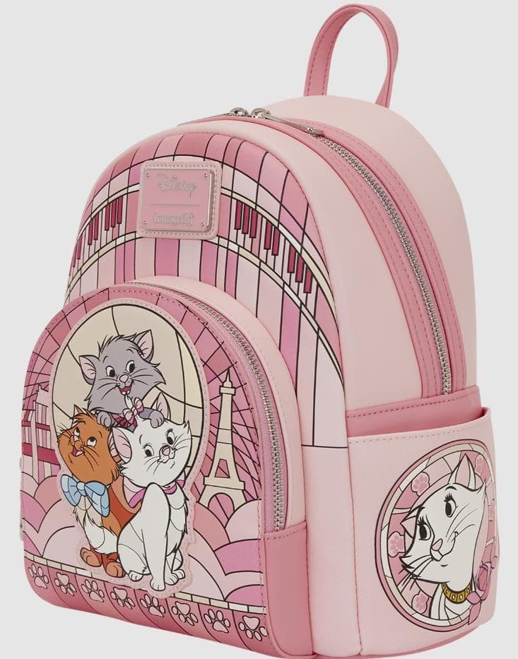 Loungefly Disney Aristocats Marie Mini Backpack Stained Glass Design ...