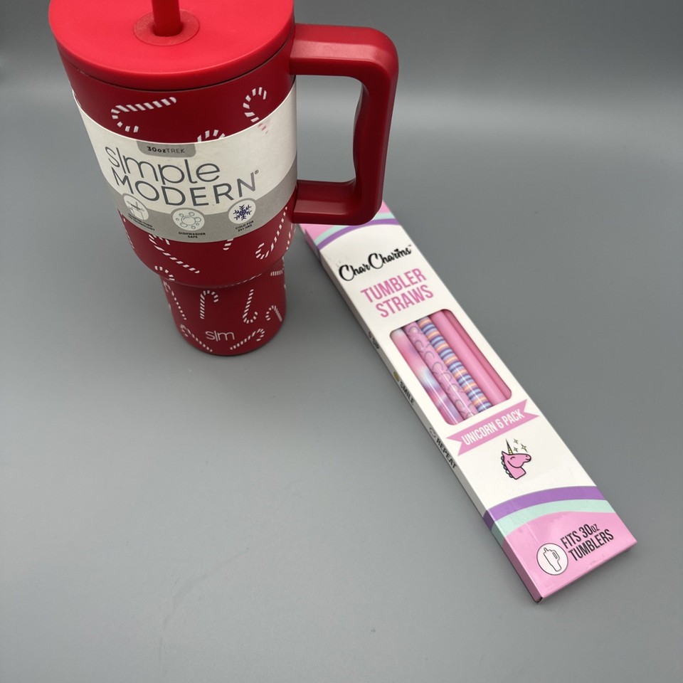 Simple Modern 30oz Trek Tumbler Candy Canes Limited Christmas Release ...