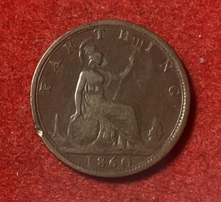 Great Britain Farthing 1860 Bronze Coin KM#747.2 T10635 | eBay