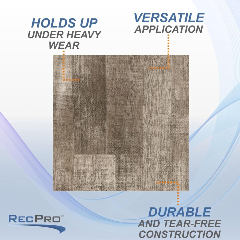 RecPro RV Vinyl Flooring in Campfire Ash | 8 Foot Wide | Cut to Length ...