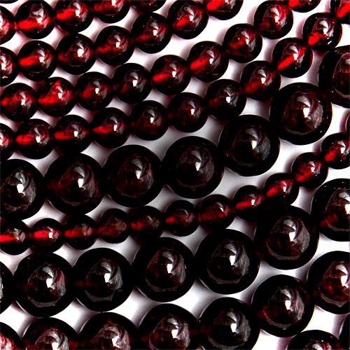 GARNET GEMSTONE JEWELRY BEADS 8MM ROUND STONE BEAD STRANDS S106 | eBay