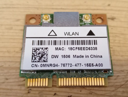 Carte Wifi Wireless Dell Latitude E7240 / AR5B125 / DW1506 / 0RMNG4 | eBay