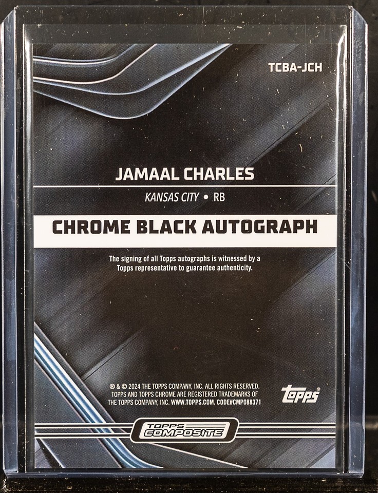 Jamaal Charles 2023 Topps Composite Chrome Black Autograph Auto #TCBA ...