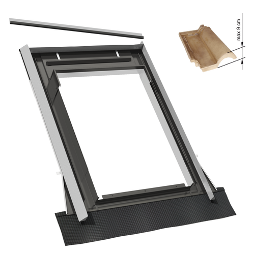 PVC White Top Hung Escape Access Roof Windows 55cm x 78cm Flashing ...