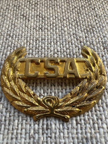 CSA Civil War Confederate States of America C.S.A. Army Hat Badge ...