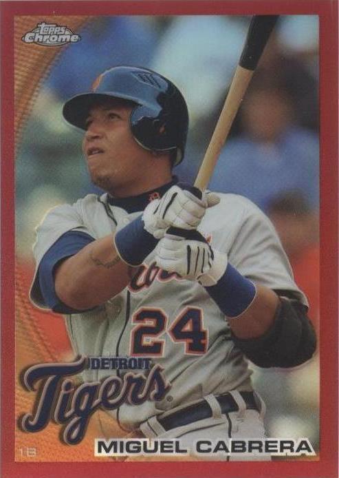 2010 Topps Chrome - Miguel Cabrera #156 Red Refractor /25 for sale ...