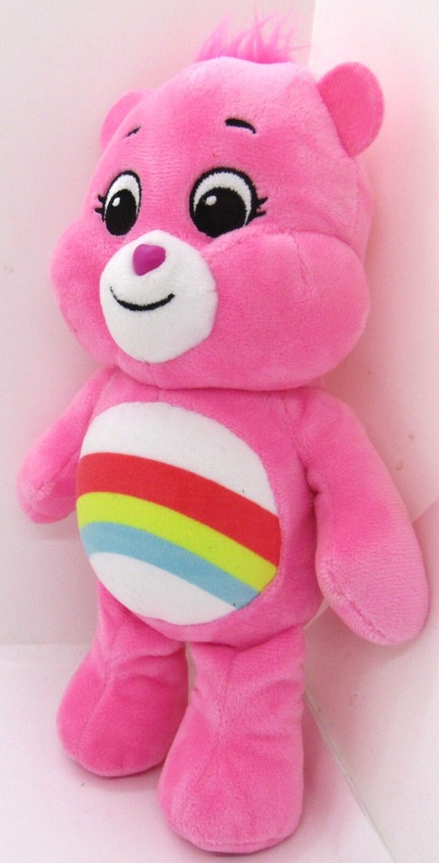Care Bears Cheer 10” Plush Cheer Bear Rainbow Pink Hearts Plush Stuffed ...