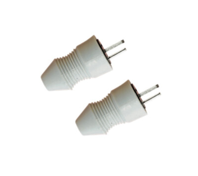 2 X 2 PIN SPEAKER DIN PLUGS MALE HI-FI CONNECTORS EASY FIT SCREW ...