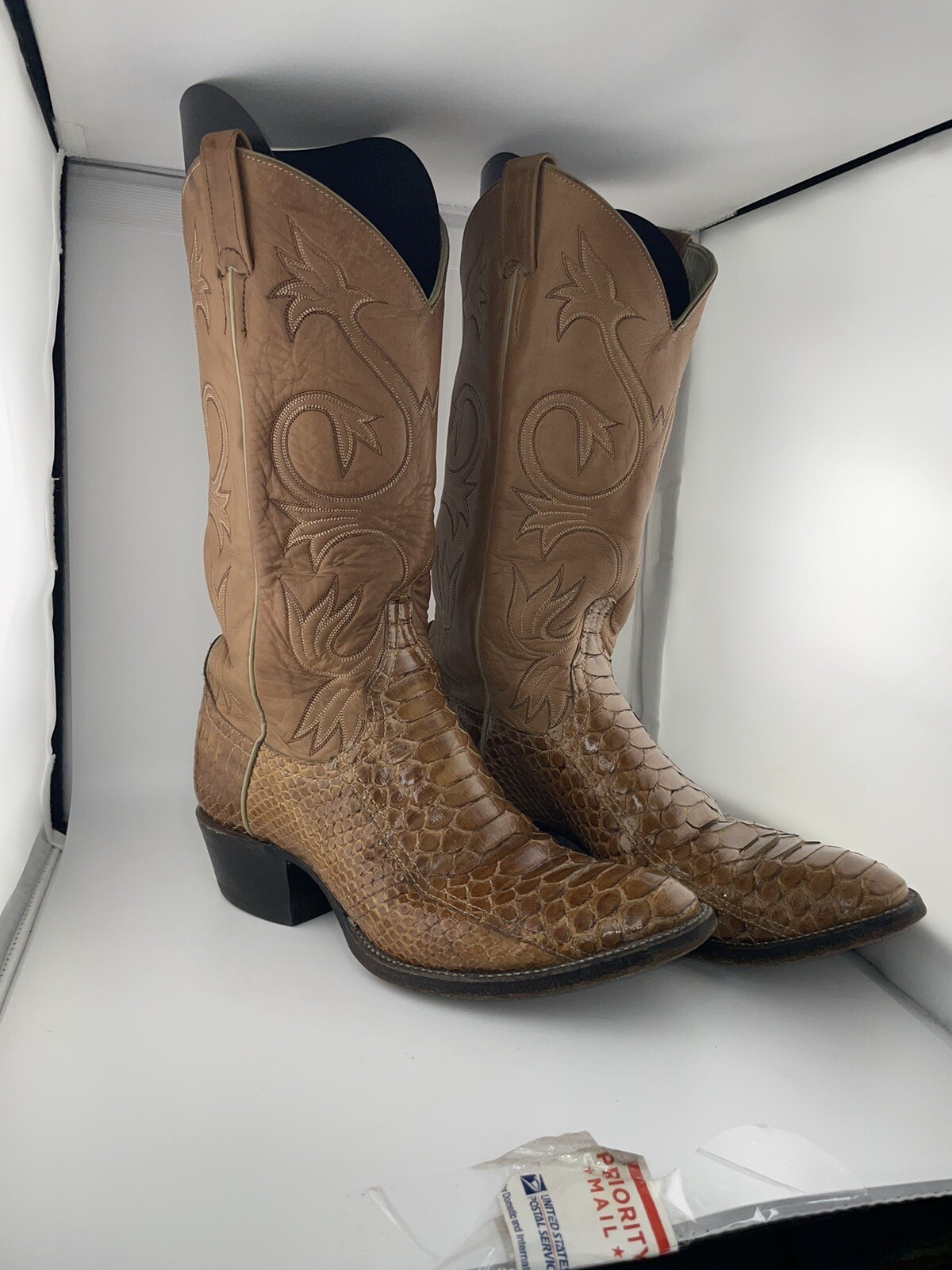 Vtg Larry Mahan Boot Collection Python snake Cowboy Boots men's 9D ...