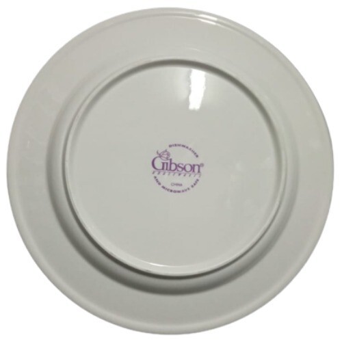 Vintage Gibson Designs PACIFIC 3-Dinner Plates Ceramic Pink Purple ...