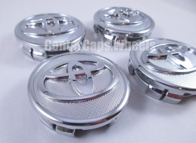 2006-2019 Toyota 2 1/4 Inch Silver Chrome Center Caps 57mm Hub Caps ...