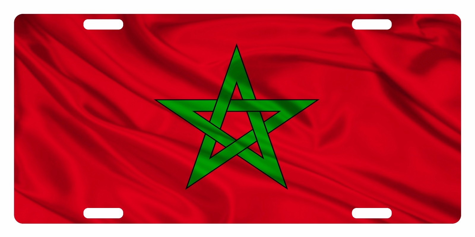 MOROCCO Flag Custom License Plate NATIONAL Emblem WAVE Version | eBay