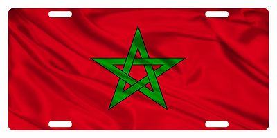 MOROCCO Flag Custom License Plate NATIONAL Emblem WAVE Version | eBay