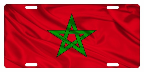 MOROCCO Flag Custom License Plate NATIONAL Emblem WAVE Version | eBay