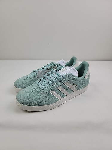 New Adidas Women's Classic Gazelle Suede Shoe Sneaker Hazy Green ...