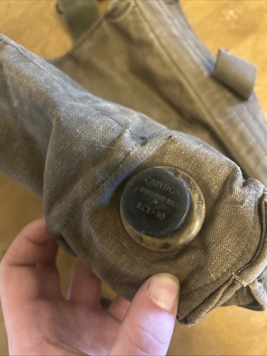 Vintage M24 Gas Mask Bag Only USGI Military Aircraft Chemical ...