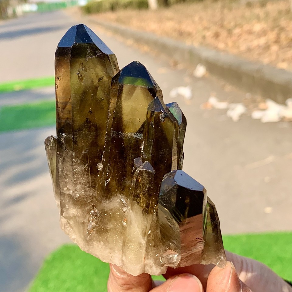 215G Natural black crystal skeleton cluster black mineral mud sample ...