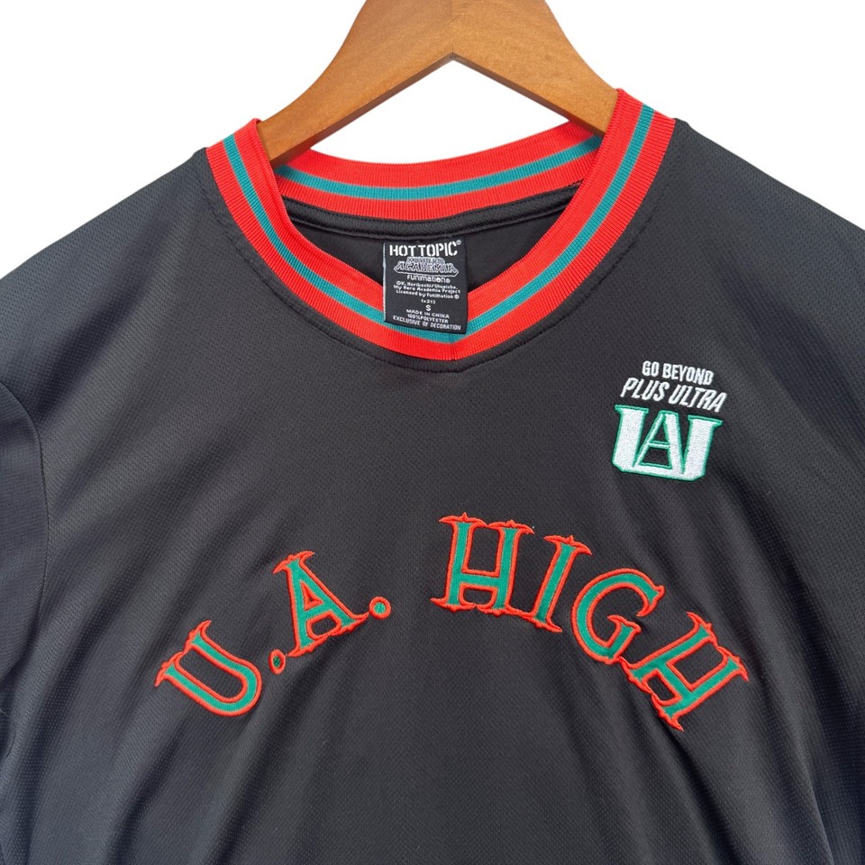 My Hero Academia UA High Bakugo Logo Baseball Jersey Shirt Black Mens ...