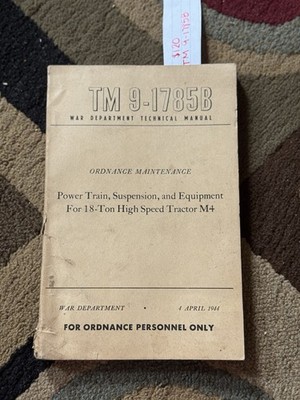 TM 9-1785B War Department Technical Manual Ordnance Maintenance April 4 ...