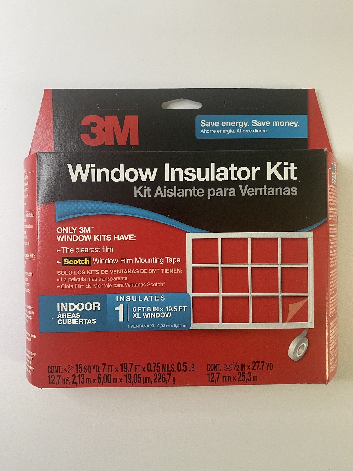 Indoor Window Insulation Kit 2149W-6 3M Window Insulator Kit for 6'8" x ...