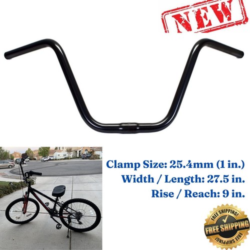 Black Handlebar Bike High Riser Cruiser Bicycle Road Mountain Hi-Rise ...
