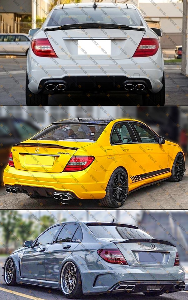 V2 PSM CARBON FIBER TRUNK SPOILER FOR 2008-2014 MERCEDES BENZ W204 C250 ...