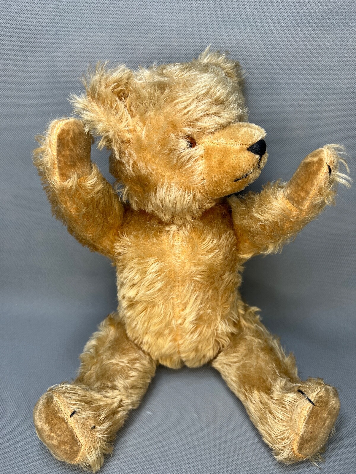 Antique German Steiff Straw-Stuffed Mohair Teddy Bear w/Growler Jointed ...