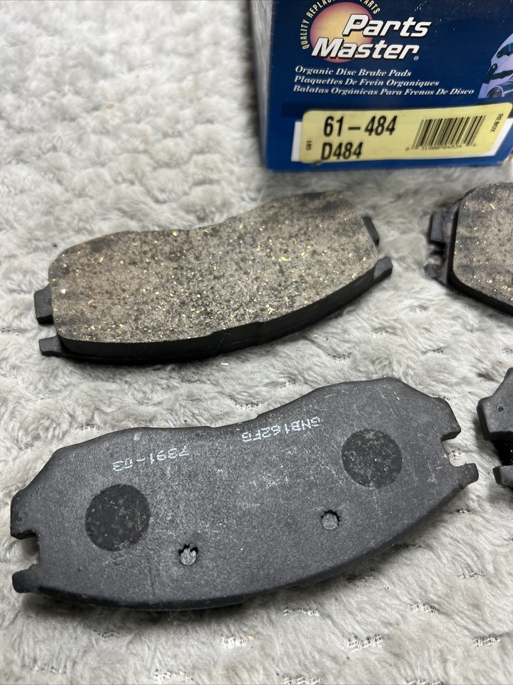 Parts Master D484 Brake Pads For Some Chrysler Dodge Eagle Mitsubishi ...