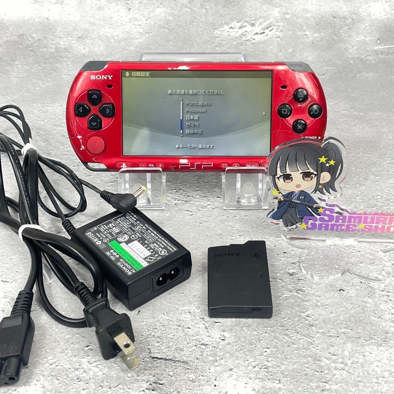 Sony PSP-3000 Red / Black Console with Charger & Battery Region Free ...