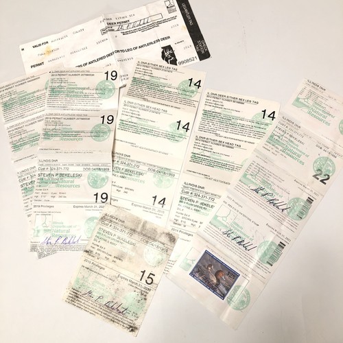 LOT ILLINOIS DNR TAGS/licenses Federal 2022 Federal Duck Stamp Redhead ...