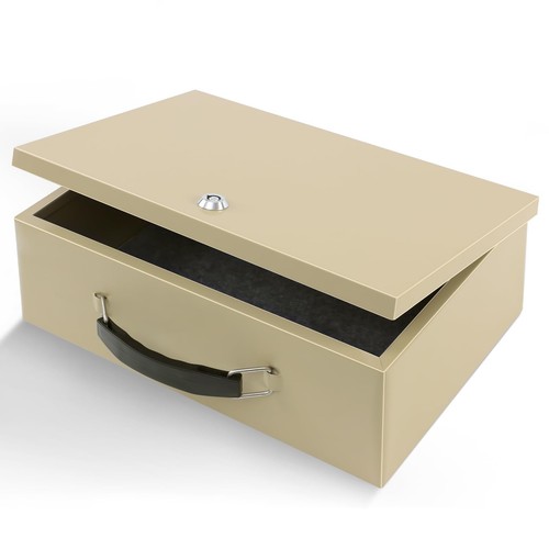 Portable Fire Safe Box with Key Lock, 13.2”x 11”x 5.1'', Fire Resistant ...