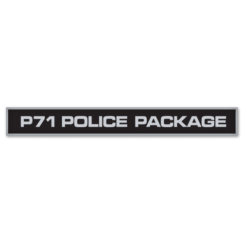 P71 Police Package car bumper sticker decal 8" x 1" | eBay