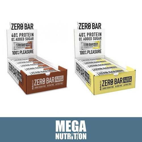 Biotech USA Zero Protein Bar 20x50g Native Whey Isolate Egg Protein | 9 ...