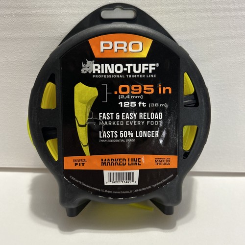 Rino-Tuff Pro Universal Fit .095 yellow Trimmer Line 125ft spool length ...