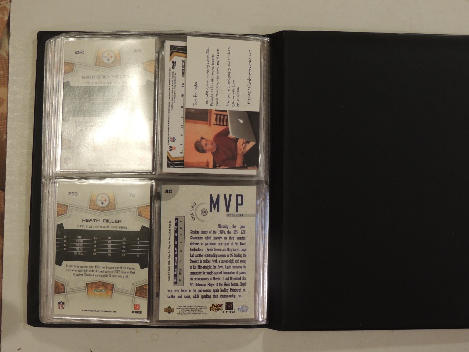 PITTSBURGH STEELERS FOOTBALL 40 CARD ALBUM FOLDER | eBay