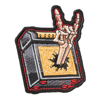 Rock On Skeleton Hand Amp Patch, Musical Instruments Patches | eBay