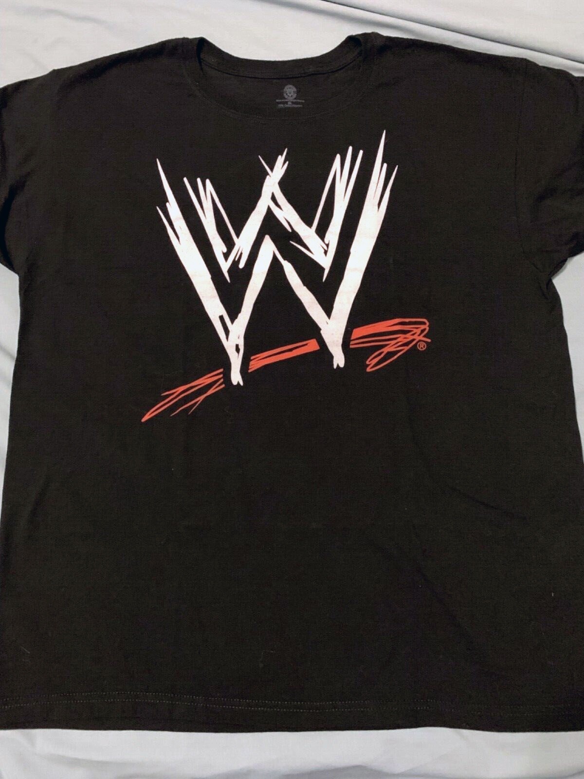 RARE WWE LOGO WRESTLING SHIRT XL LIVE EVENT WRESTLEMA… - Gem