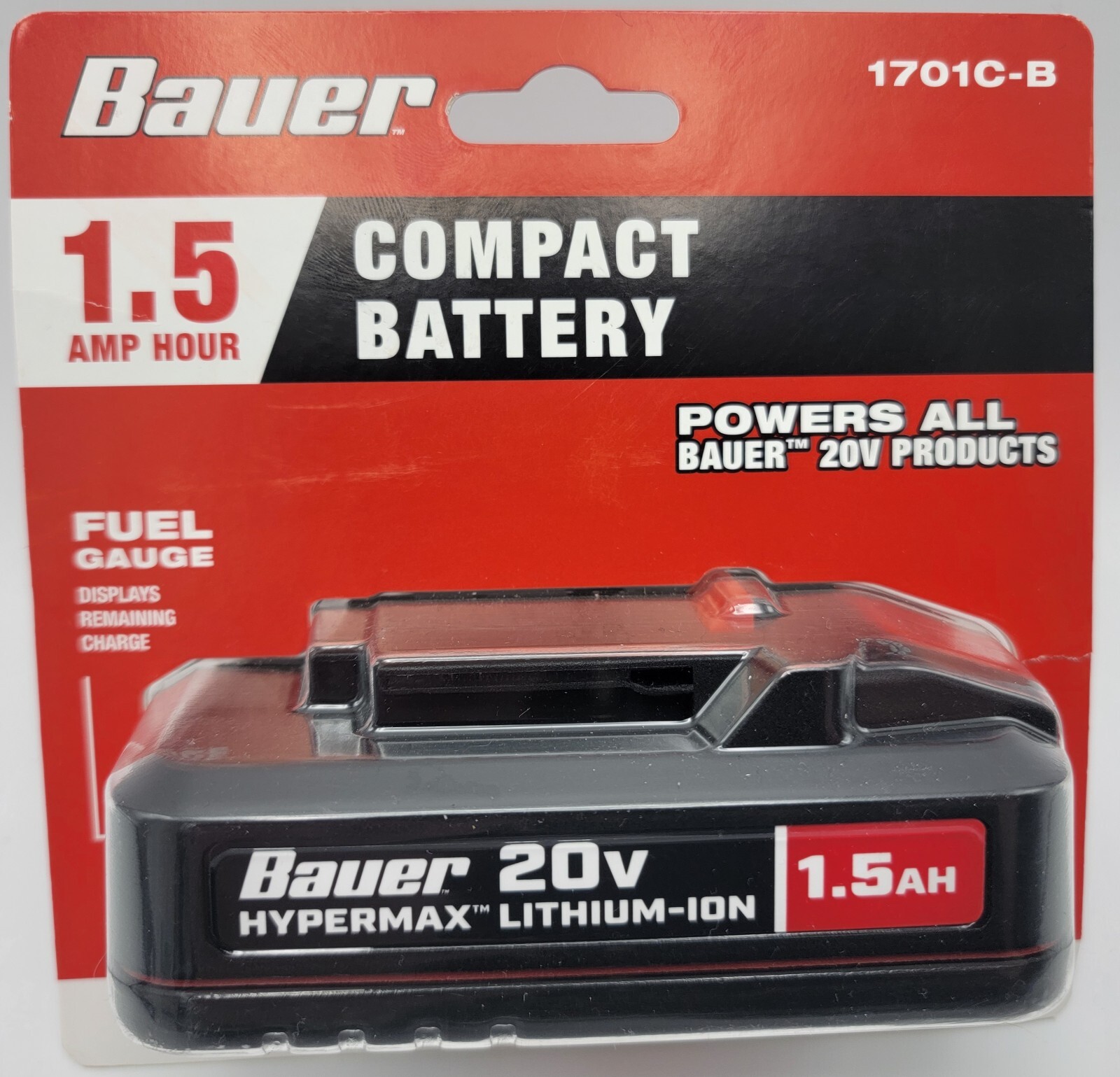 BAUER 20V 1.5 AH High Capacity Lithium-Ion Battery 1701C-B New Sealed ...