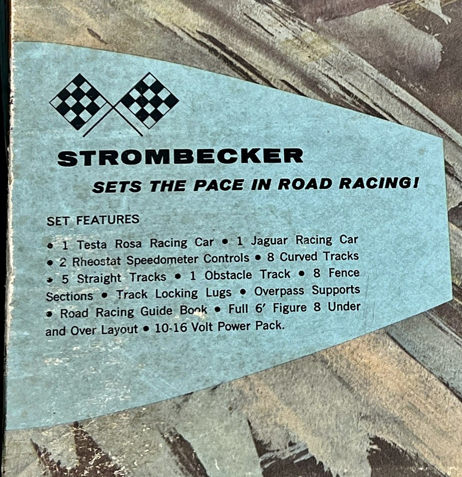 Vintage Strombecker Road Racing Slot Car Set 1/32 Scale Model Racer ...
