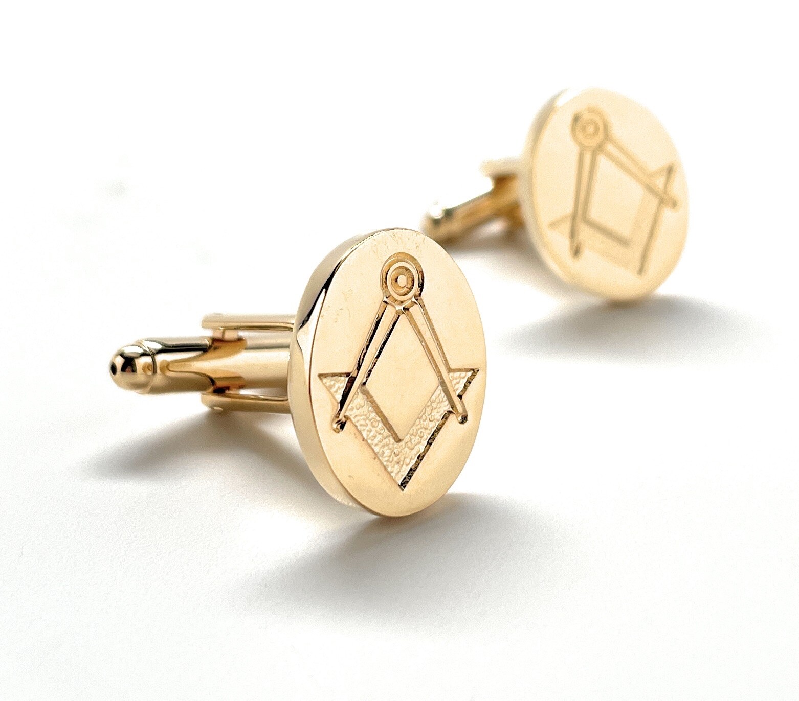 Freemason Cufflinks Freemasonry Cuff Links Gold Round Masonic Symbol Cufflinks | eBay