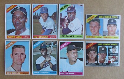 1966 TOPPS BASEBALL CARD SINGLES #1-275 COMPLETE YOUR SET U-PICK ...