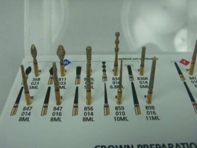 Coltene Diatech Crown & Bridge Preparation Kit of 14 Multilayered Gold ...