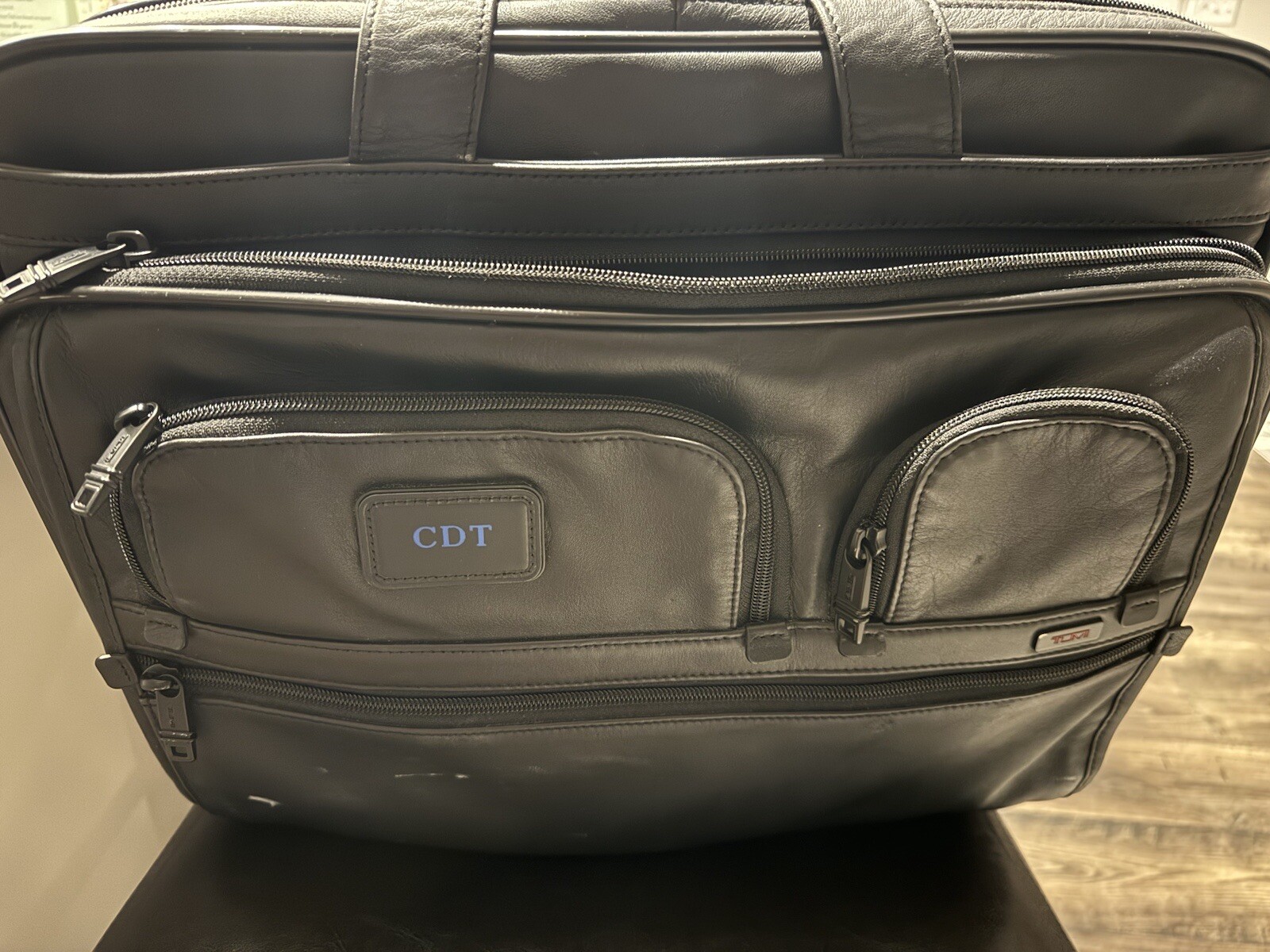 Tumi Rolling Leather Expandable Briefcase - Gem