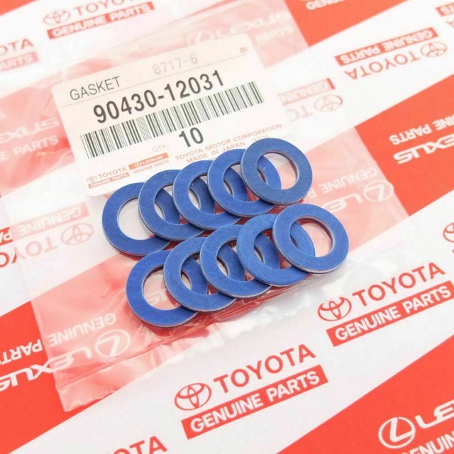 SET of 10 GENUINE TOYOTA LEXUS OIL DRAIN PLUG WASHER GASKET 90430-12031 ...