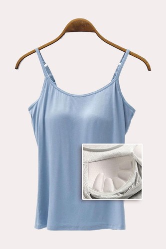 Full Size Adjustable Strap Modal Cami with Bra | eBay
