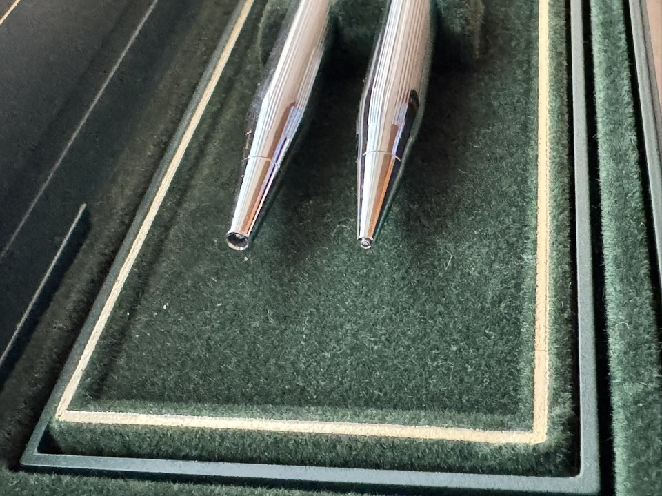 Vintage Cross Century Chrome Mechanical Pencil & Pen Set, Excellent ...