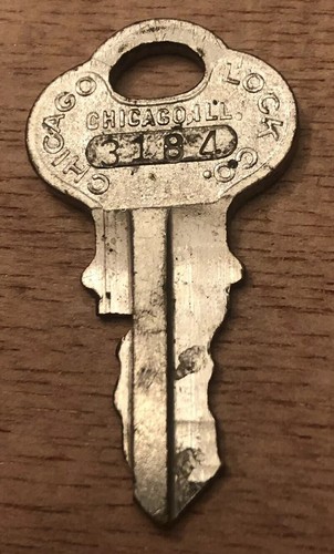 Vintage Chicago Lock Co Key #3184 | eBay