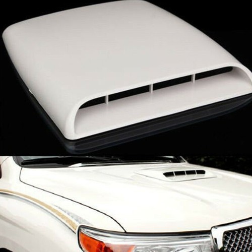 White Air Flow Intake Hood Vent Decor Cover Universal Fit For Car ...
